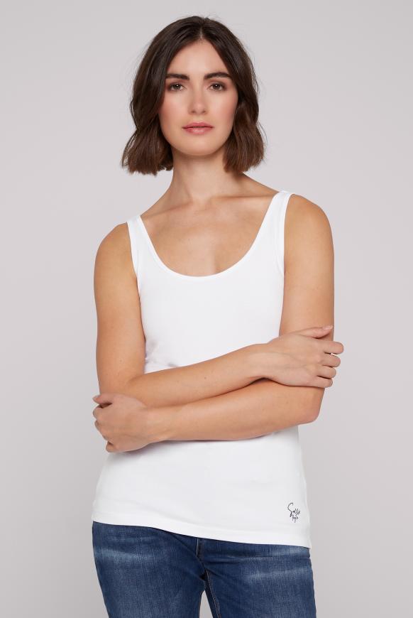 CAMP DAVID & SOCCX | Basic Top mit Mini Logo Print opticwhite