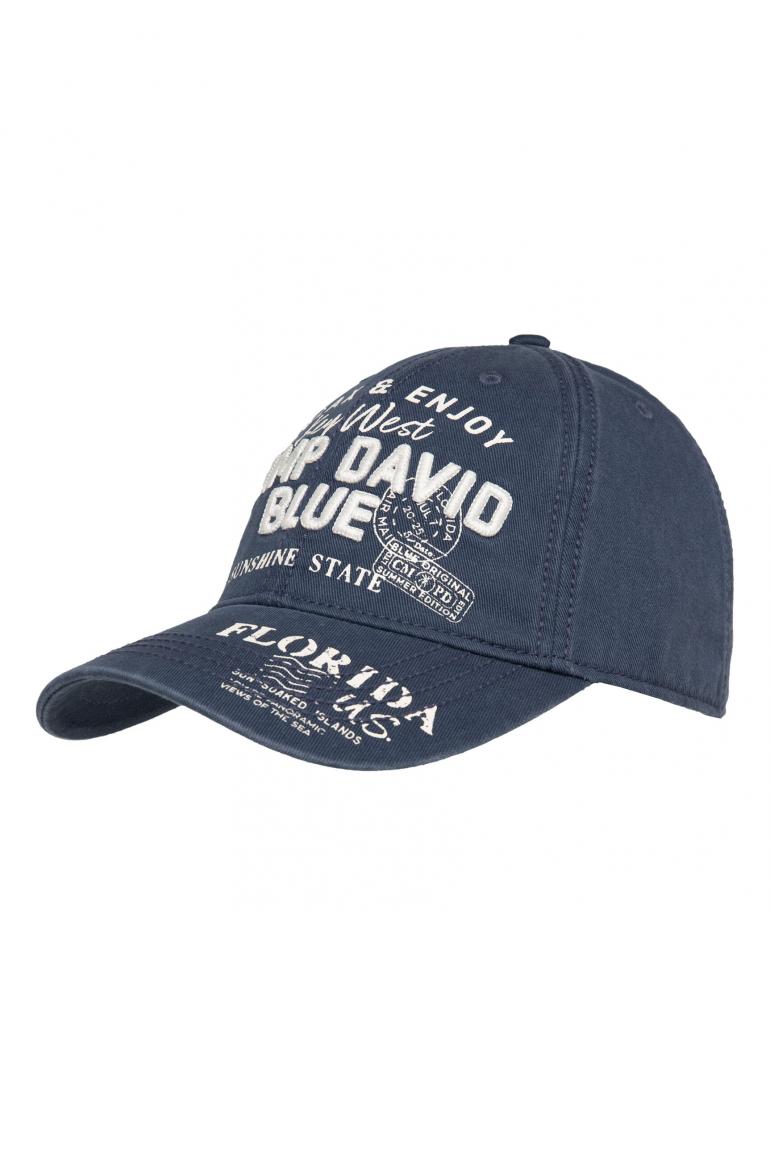 CAMP DAVID & SOCCX | Base Cap Stone Washed mit Artwork concrete blue | none