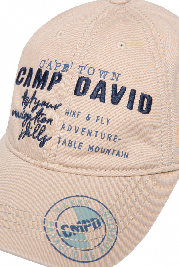 CAMP DAVID & SOCCX | Base Cap mit Logo Artwork neutral beige | none