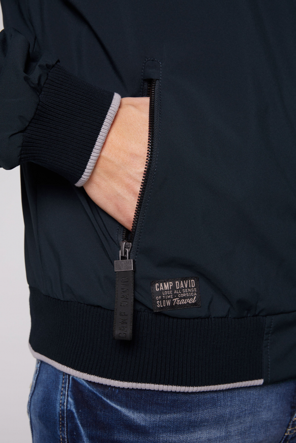 CAMP DAVID & SOCCX | Leichter Blouson mit Stehkragen blue navy