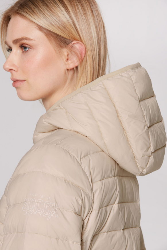 CAMP DAVID & SOCCX | Leichter Steppmantel mit Kapuze chai tea